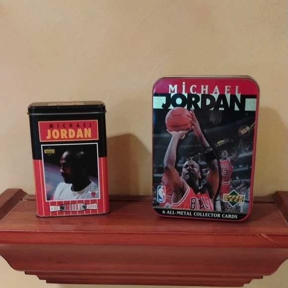 Upper Deck | Other | Michael Jordan Collectors Tin Set Black And Red ...